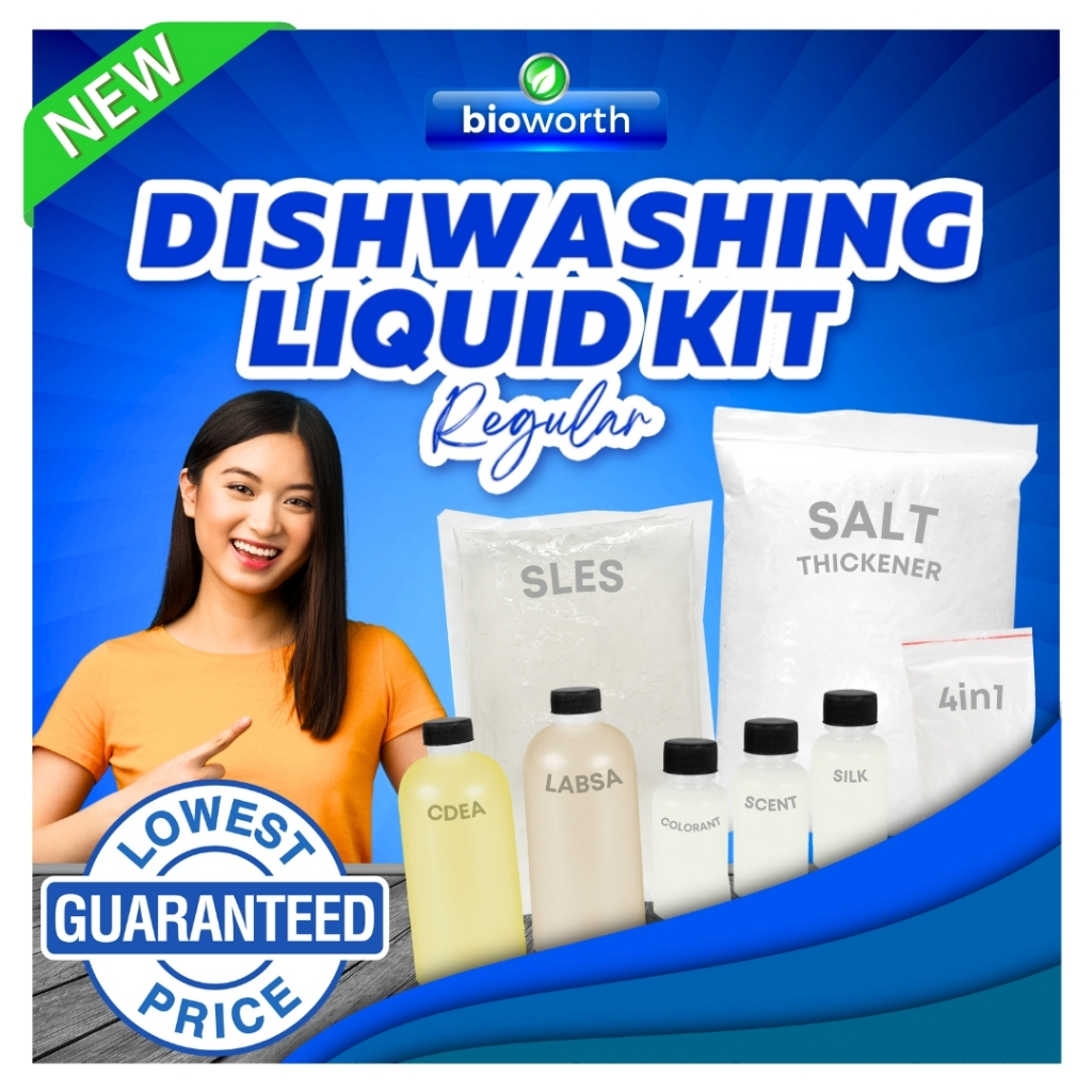Bioworth Regular Dishwashing Liquid Kit DIY Set 17 Liters Yield ...