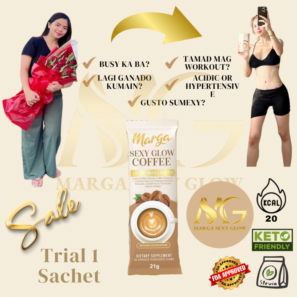 Marga Sexy Glow Coffee Trial Pack: with Glutathione and Collagen | Whitening | Slimming |Weight ...