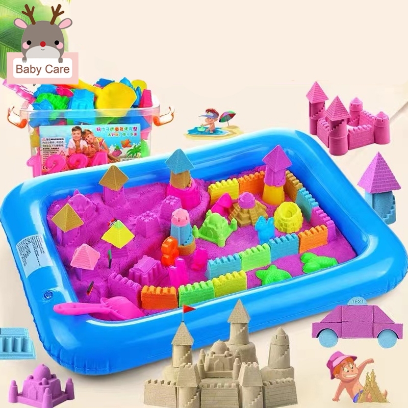 Kinetic Motion Sand Playset with Molds Inflatable with 39 Model Safe ...