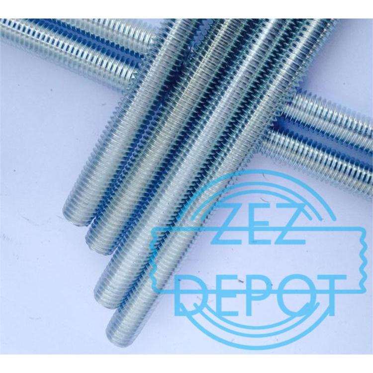 Full Threaded Rod 3/8, 1/2, 1/4, 5/16 Galvanized (Gi) 1 Meter Per Order ...