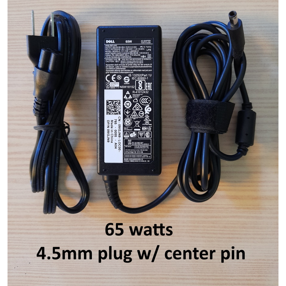 Original DELL Laptop Charger Heavy Duty 65 Watts 4.5mm barrel | Shopee ...