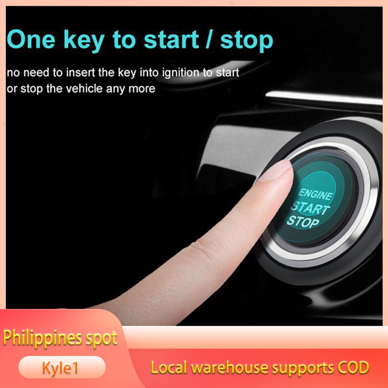 Smart RFID Car Alarm System Push Engine Start Stop Button Lock Ignition Immobilizer with Remote ...