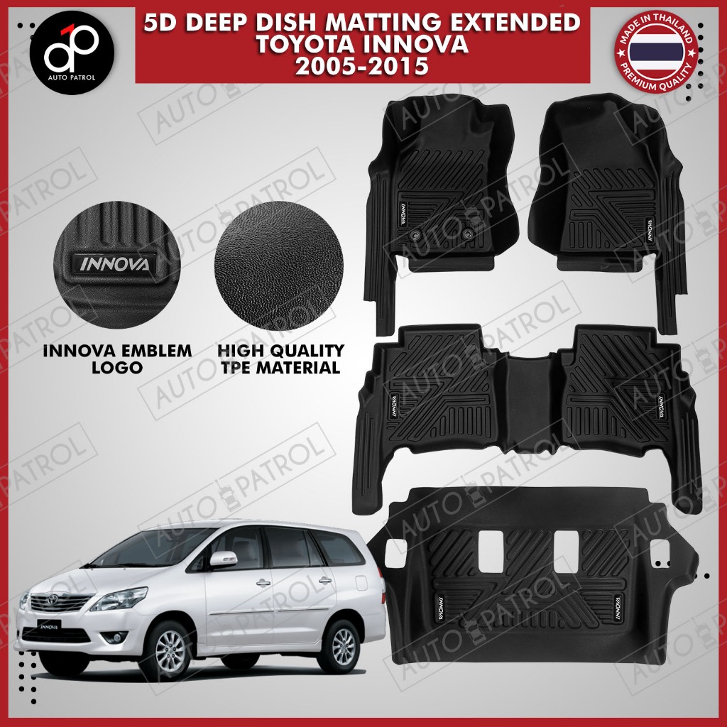 TOYOTA INNOVA 2005-2015 5D Deep Dish Matting (Made in Thailand ...