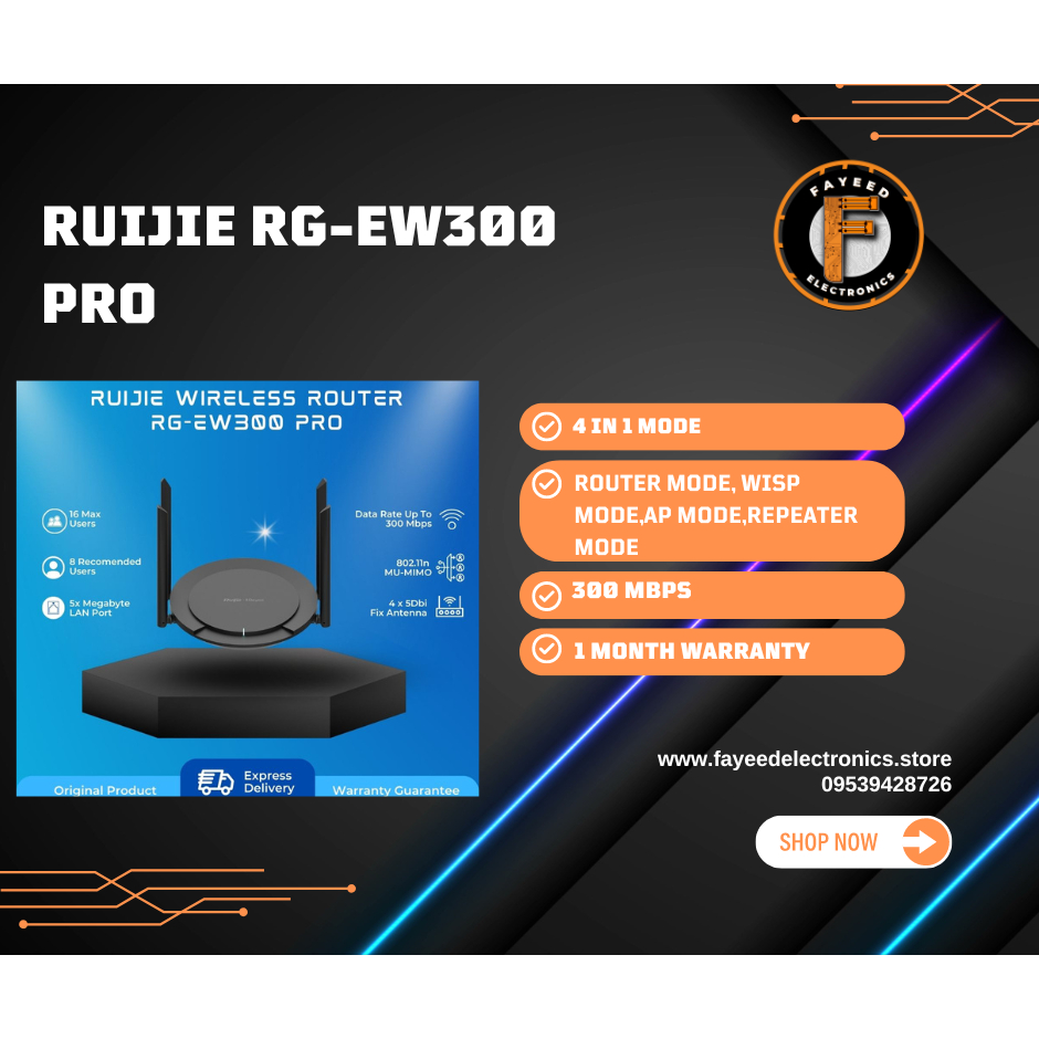 RUIJIE RG-EW300 PRO 300 MPBS | Shopee Philippines