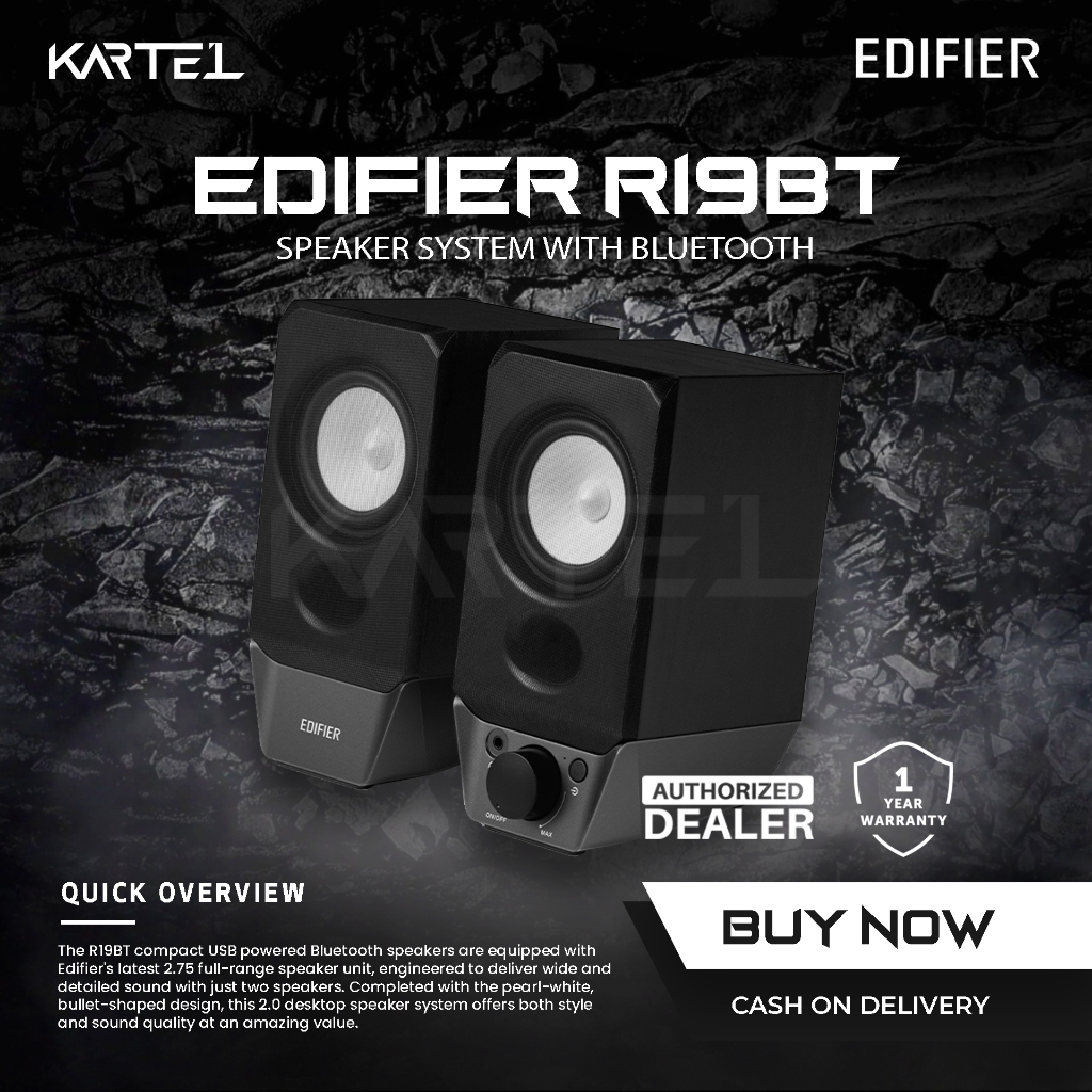 Edifier R19BT 2.0 PC Speaker System with Bluetooth | Shopee Philippines