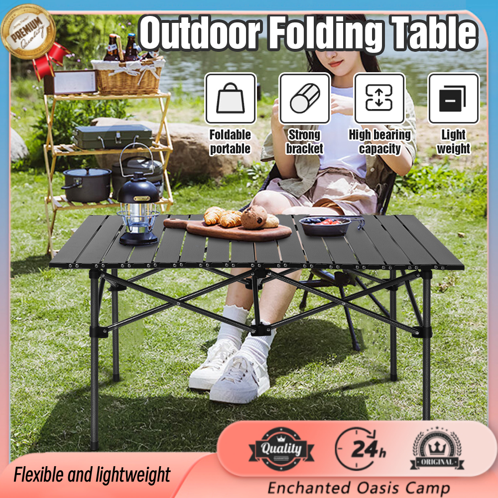 Large Folding Table Camping Table Outdoor Portable BBQ Aluminum Picnic Table | Shopee Philippines