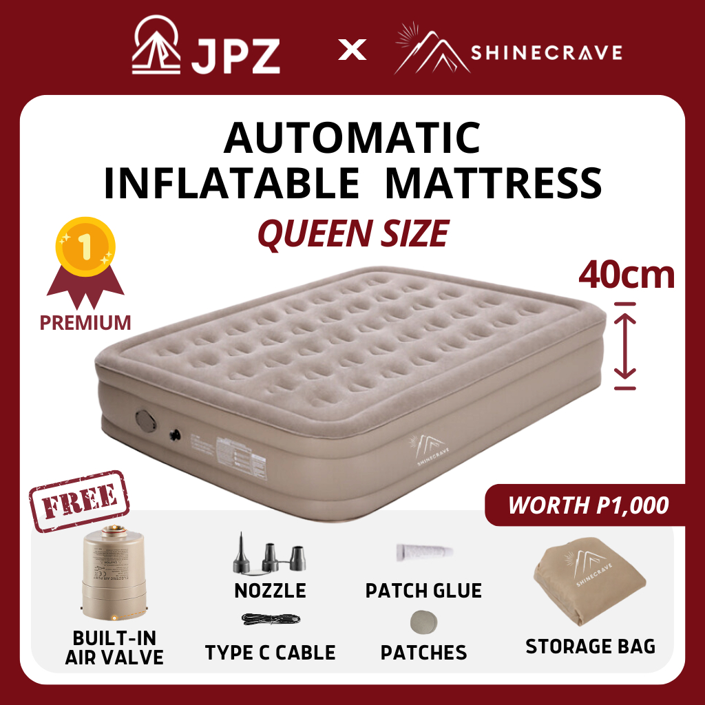 SHINECRAVE Automatic Inflatable Mattress Bed | with Built-in Air Pump ...