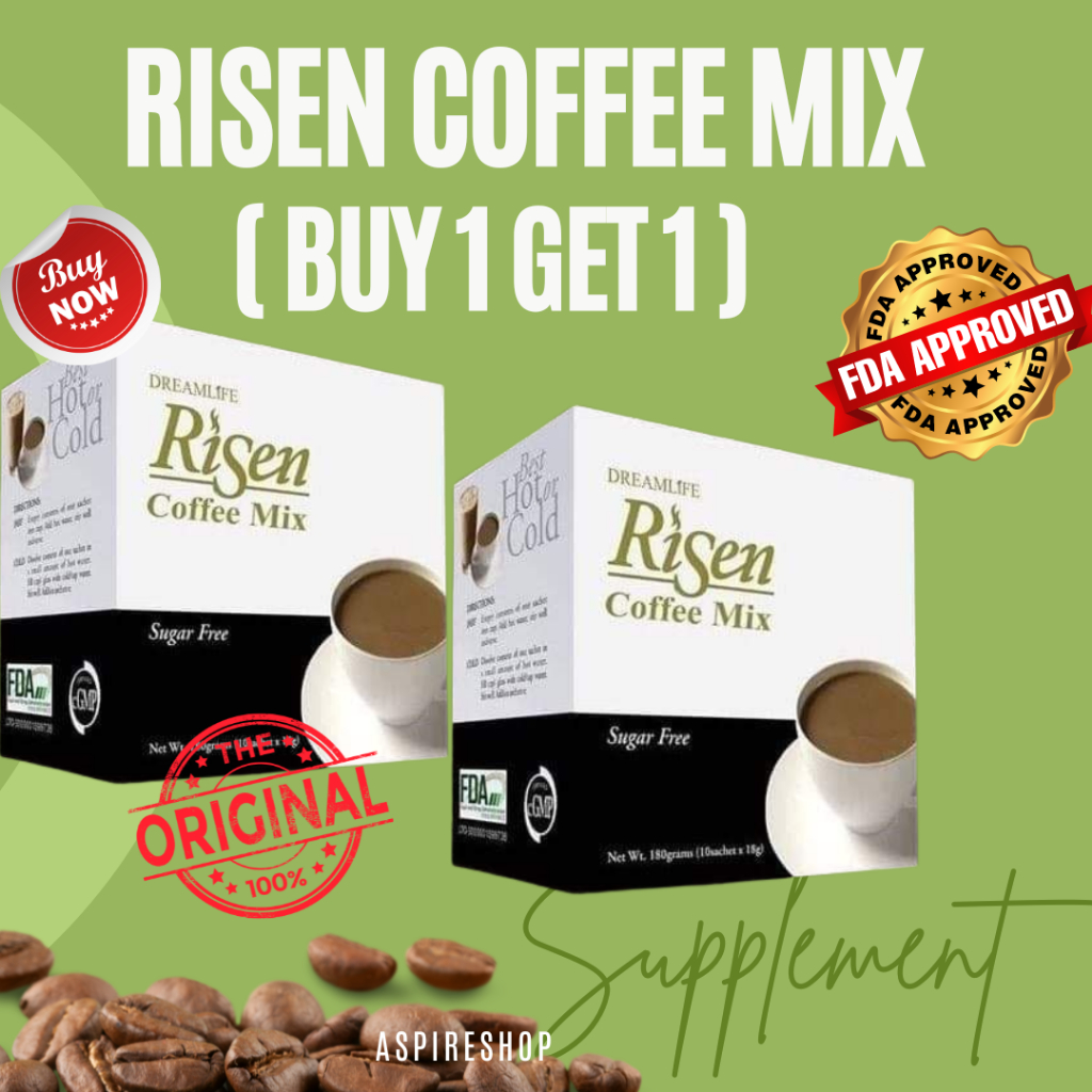 RISEN COFFEE / ORIGINAL / 10 SACHETS /1 BOX RISEN COFFEE MIX BUY 1 GET 1 | Shopee Philippines