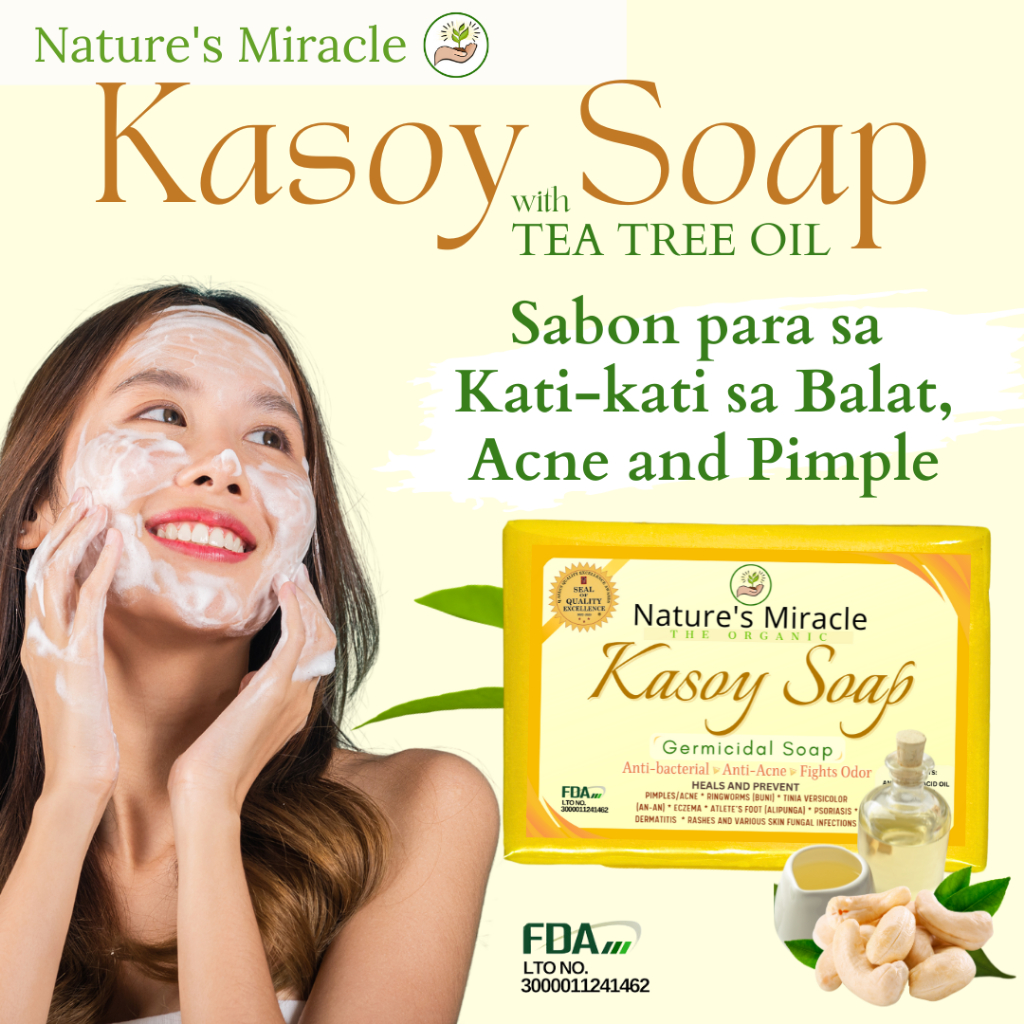 Nature's Miracle Kasoy Soap Original. for Acne, pimples, dark spot ...