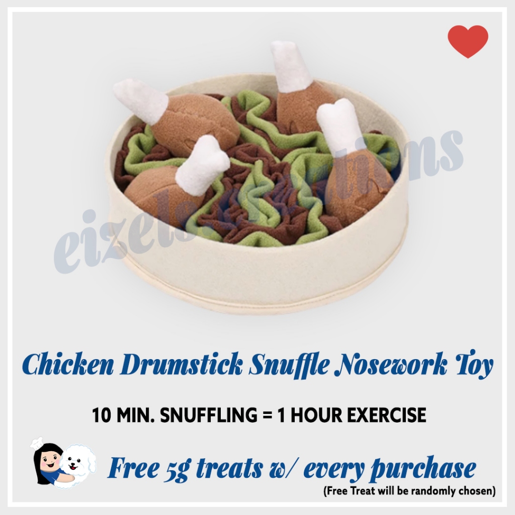 Doglemi Chicken Drumstick Nosework Snuffle Interactive Toy for Dogs ...