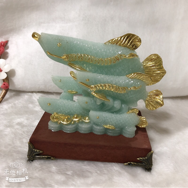 6 Arowana Fish Authentic Jade Fengshui Display | Shopee Philippines