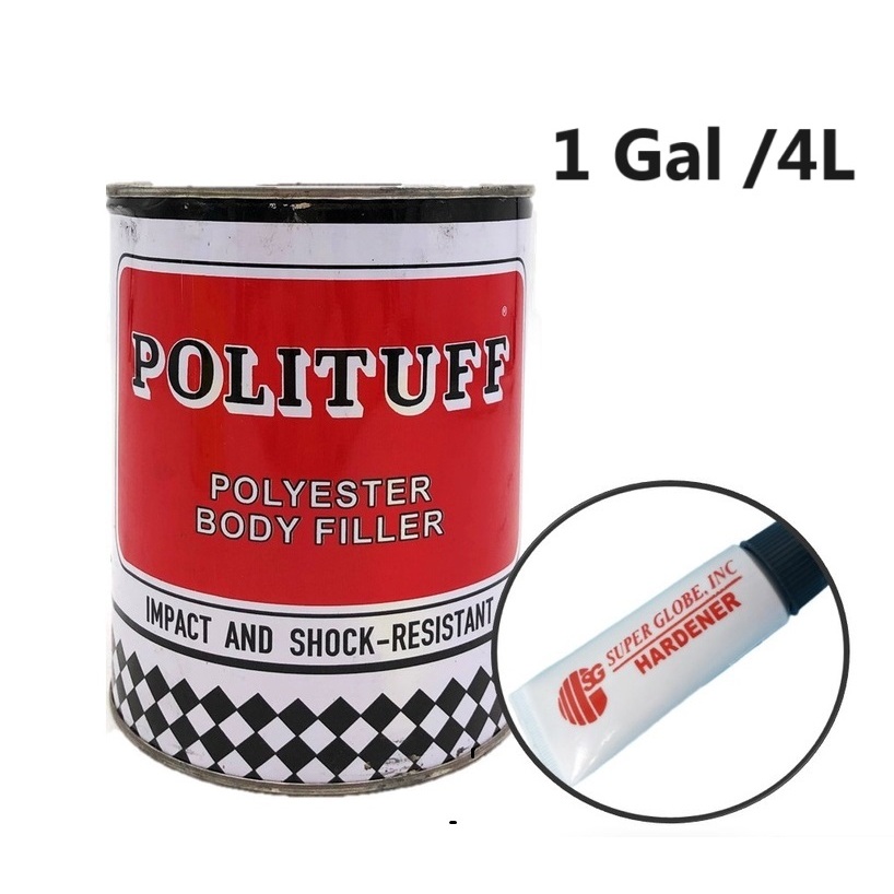 POLITUFF 4L with Hardener Polyester Body Filler Impact & Shock ...