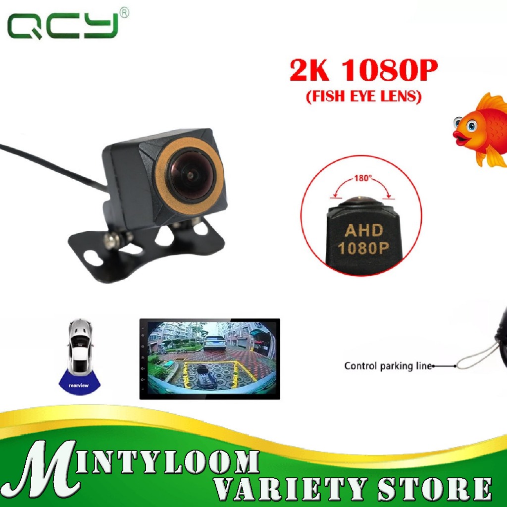 1920x1080P Car Rear View Camera 180° Full HD Night Vision Reverse AHD ...