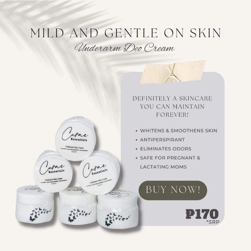 Curae Dream Trio ( Deocream, Premium Soap and Whitening Scrub) | Shopee ...