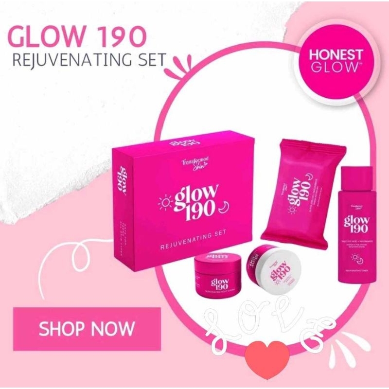 GLOW 190 Rejuvenating Set Honest Glow Facial Set Skincare | Shopee ...