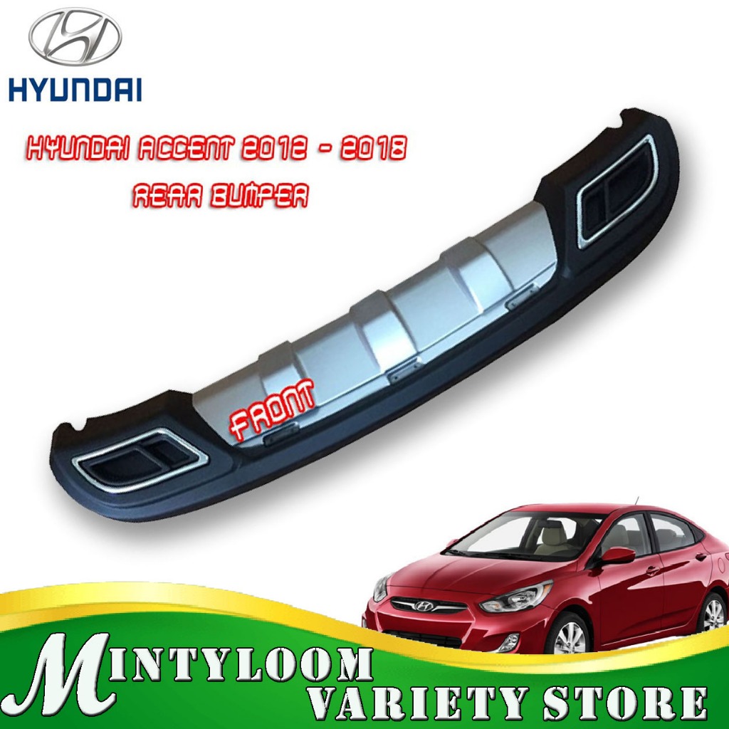 Hyundai Accent 2012 2018 Rear Bumper Diffuser For Sedan Only