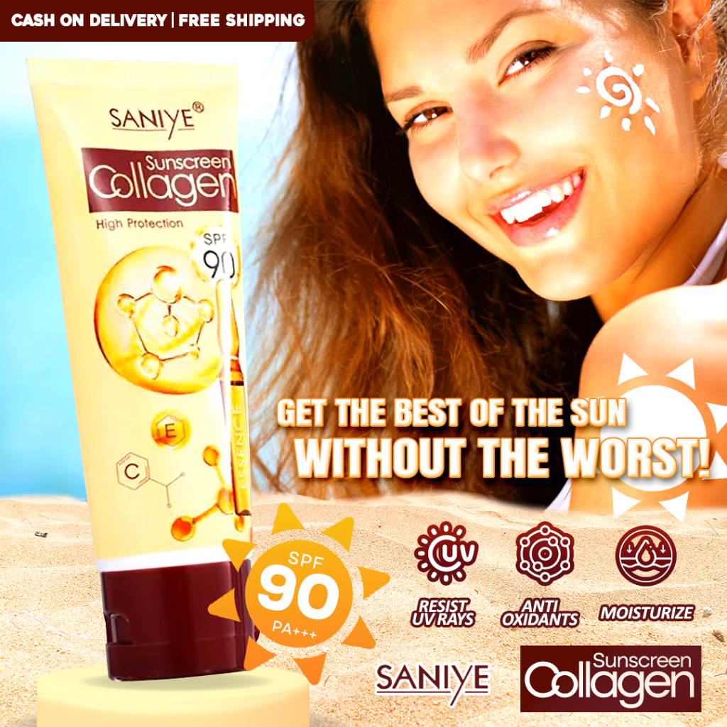 SANIYE Beauty Skin Care Facial Sunscreen Cream SPF 90+ Sunblock Lotion ...