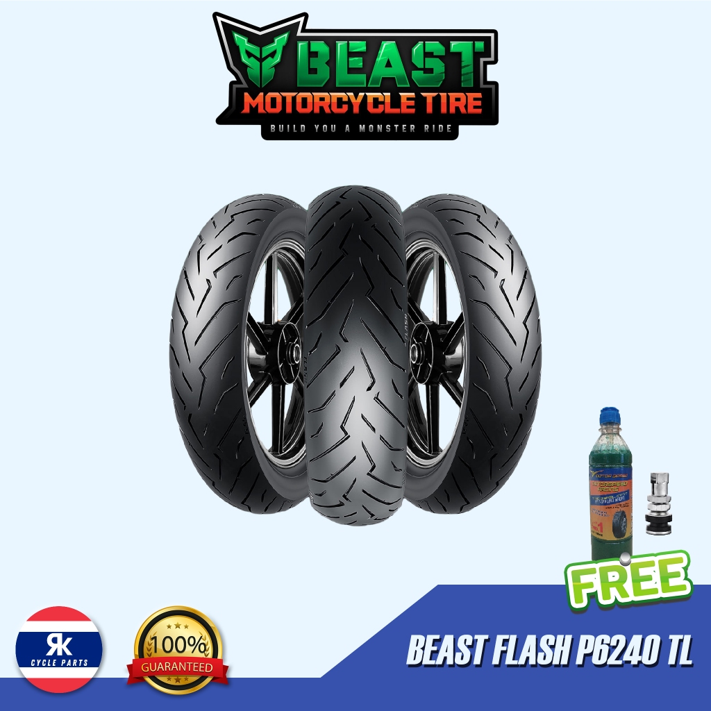 ORIGINAL BEAST TIRE TUBELESS FLASH P6240 ALL SIZES WITH/WITHOUT FREE ...