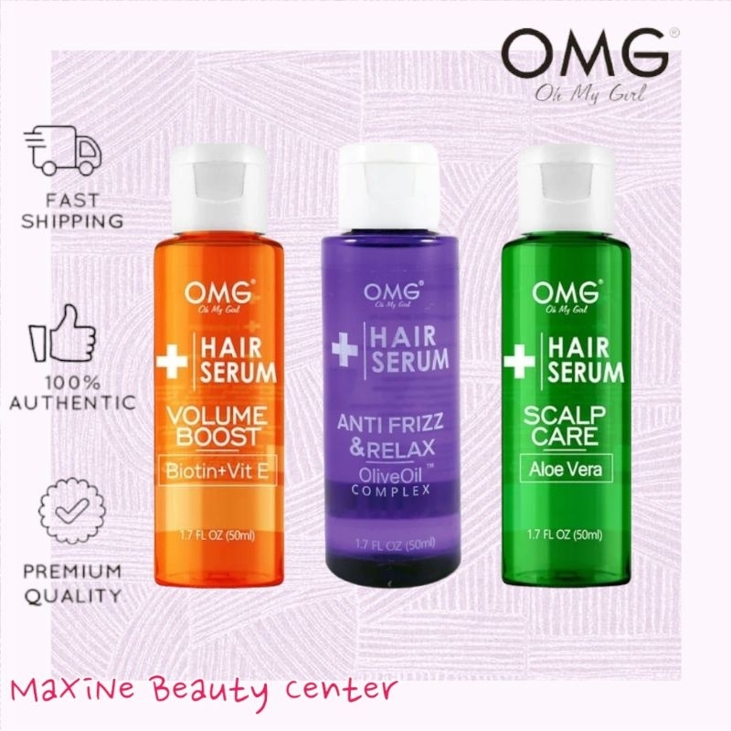 OMG hair serum, 50ml scalp care, anti frizz, volume boost | Shopee ...