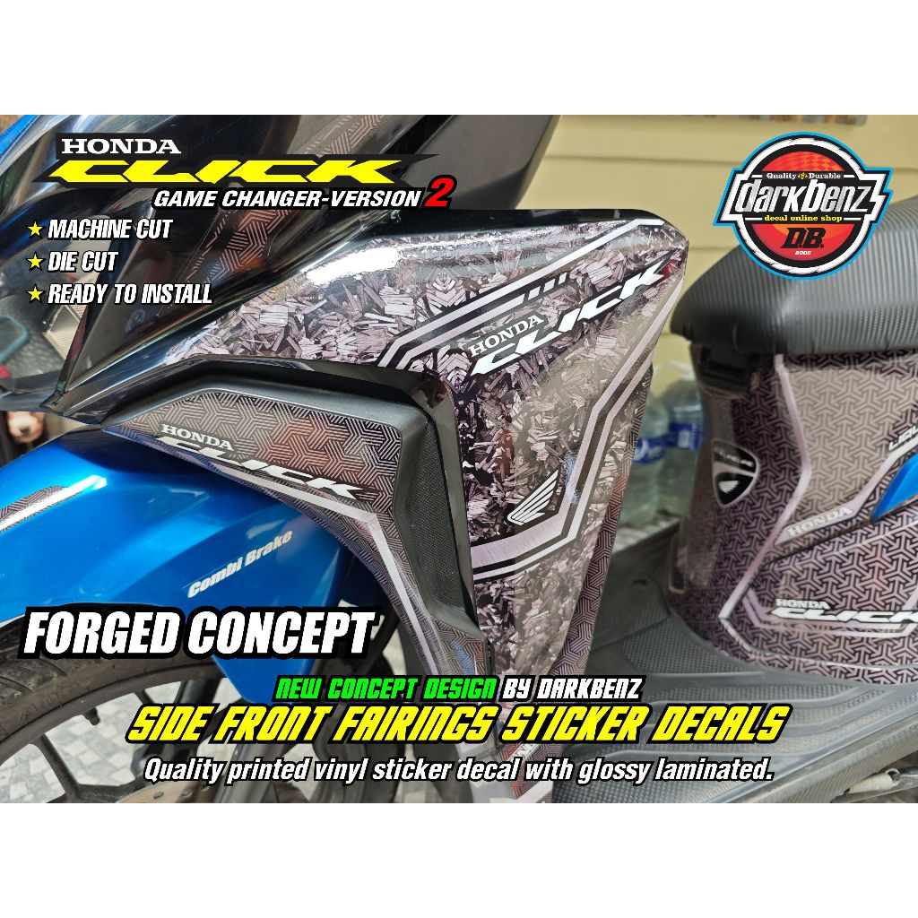 Honda Click Version 2 Forged Concept Design Printed Sticker Decal ...