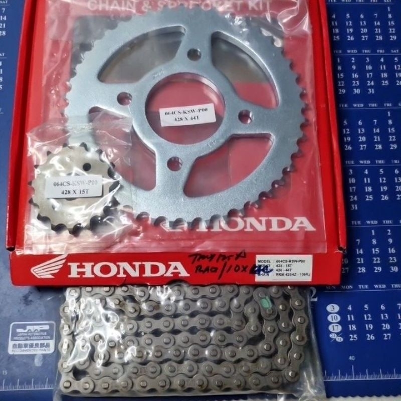 Honda Tmx125 Alpha Chain Sprocket Set (Genuine) | Shopee Philippines