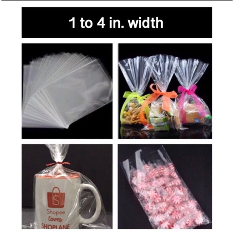OPP Plastic Bag WITHOUT Adhesive (1 to 4 inches width) | Shopee Philippines