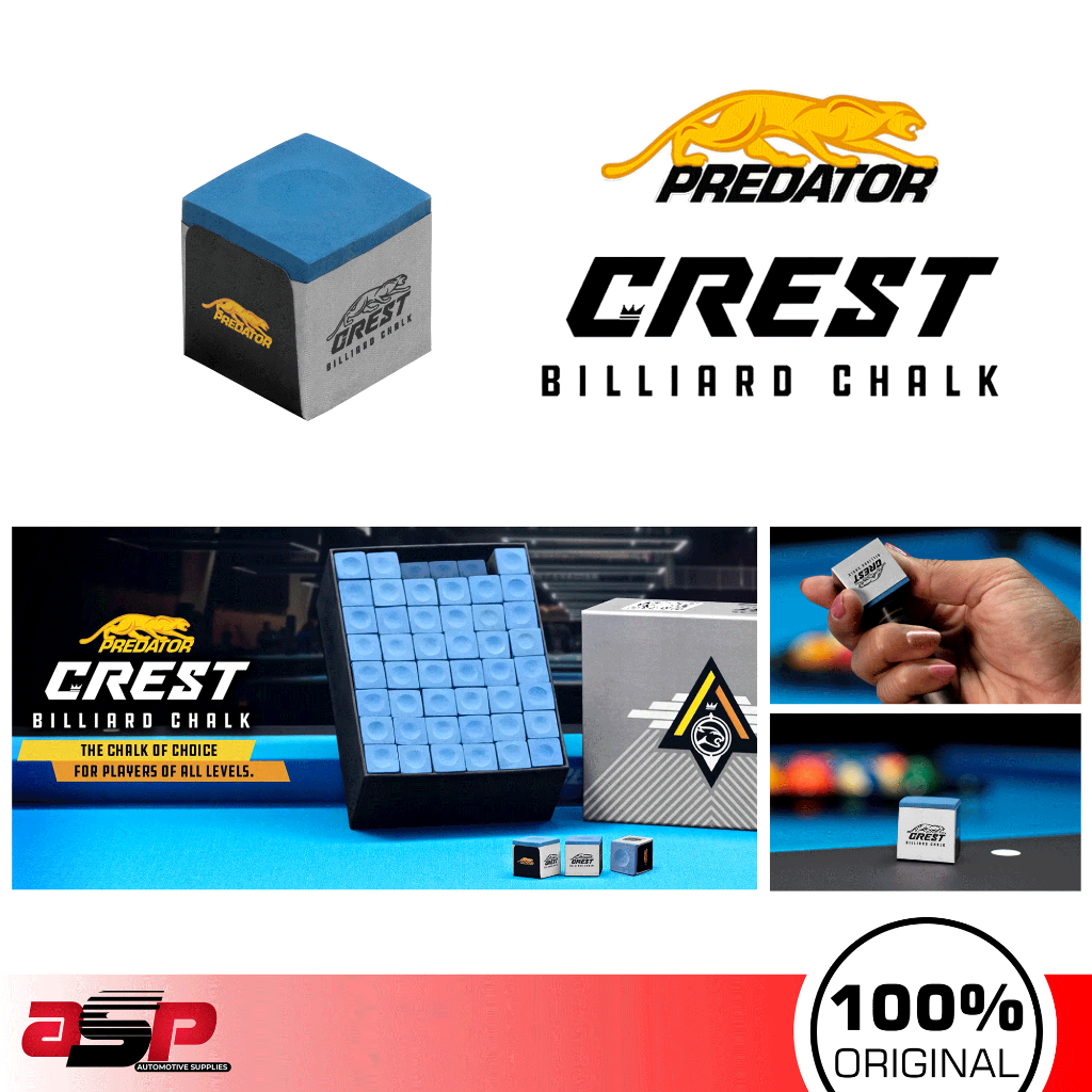 Predator CREST Billiard Chalk - Blue Tisa ng Tako (1 PIECE) | Shopee ...