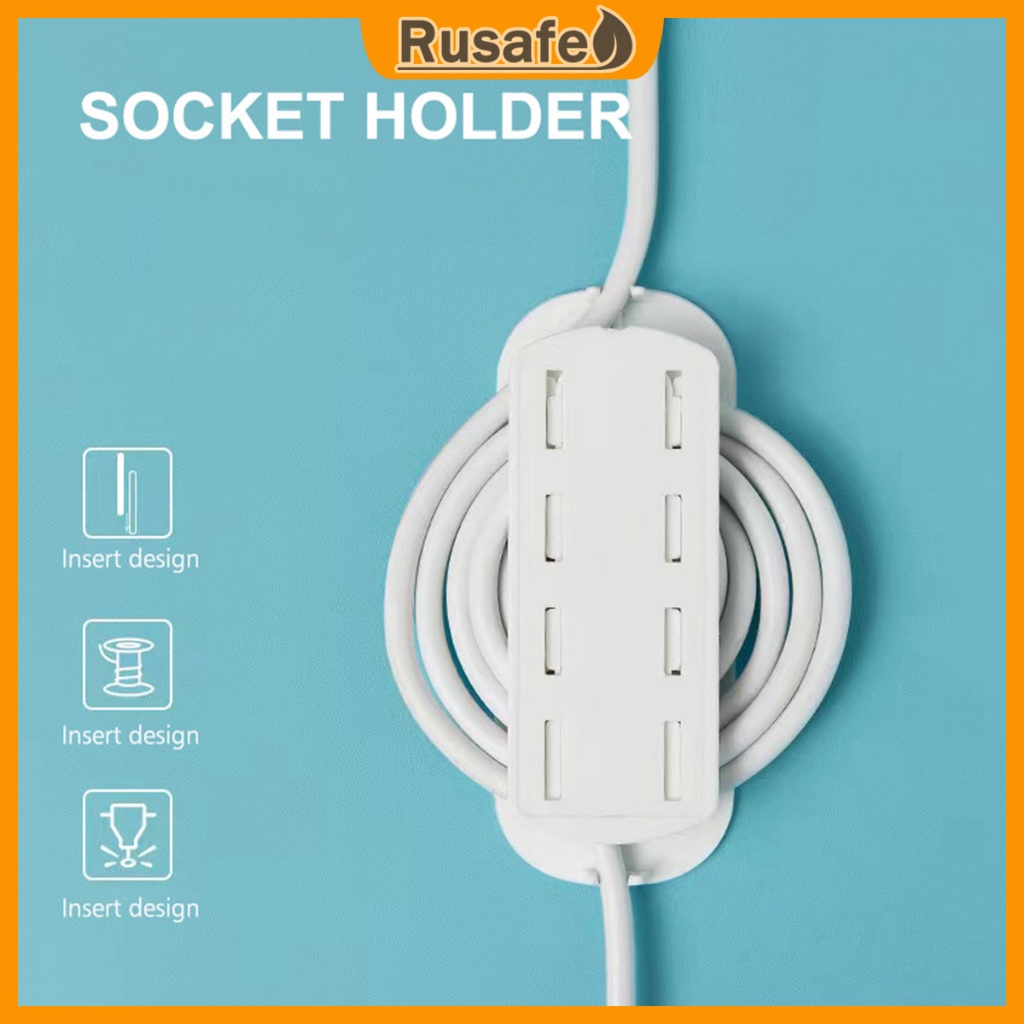 Wall Mounted Socket Extension Sticker Wall Free Punch Self Adhesive ...