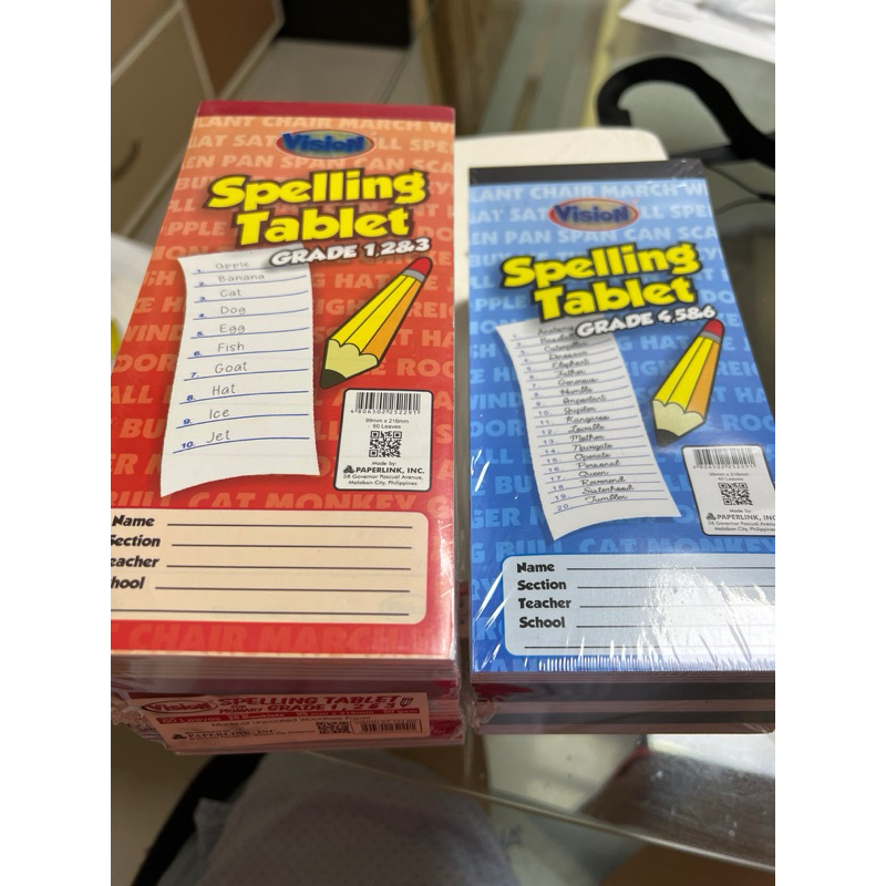 25booklets Vision Spelling Tablet Grade 123 and 456 | Shopee Philippines
