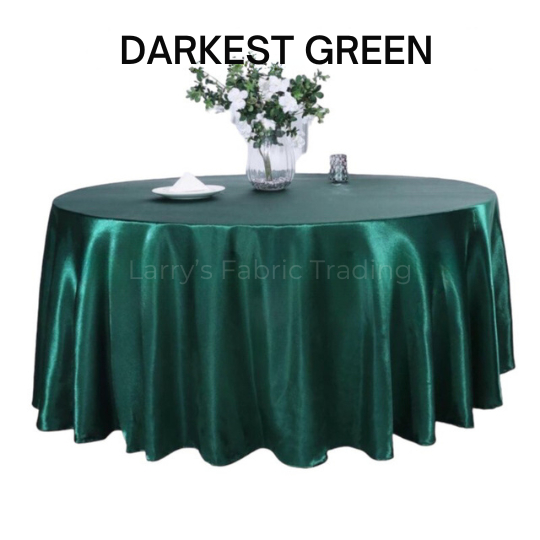 Round Table Cloth Silk Satin Fabric Table Cover Decor for Events ...