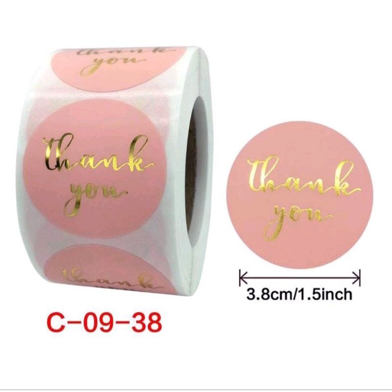 1.5 inch THANK YOU STICKER LABEL BIG SIZE 500PCS | Shopee Philippines