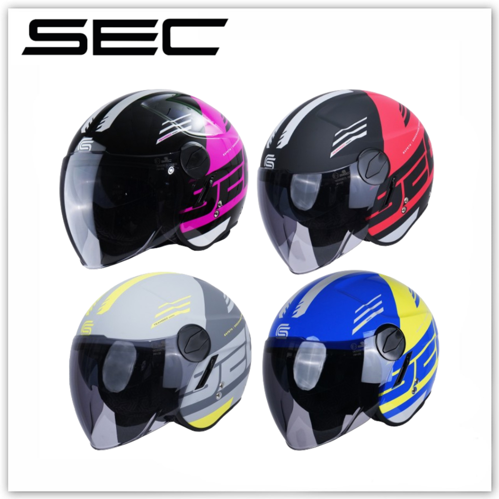 Sec Moon - Combo Matt Half-Face Helmet (Matt/Gloss) (M-XL) | Shopee ...