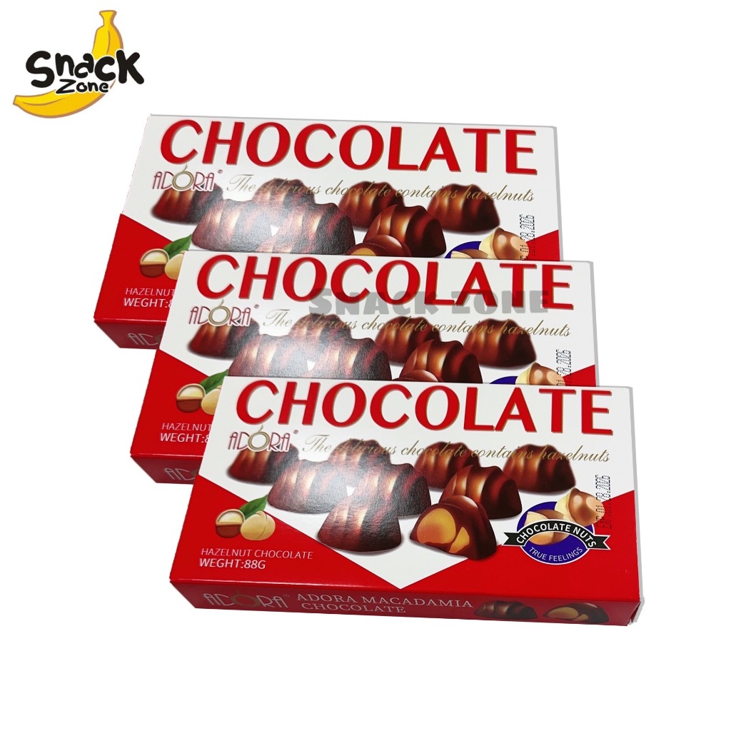 ( SET OF 3 ) Snack zone MACADAMIA Chocolate CHOCOLATE 88g | Shopee ...
