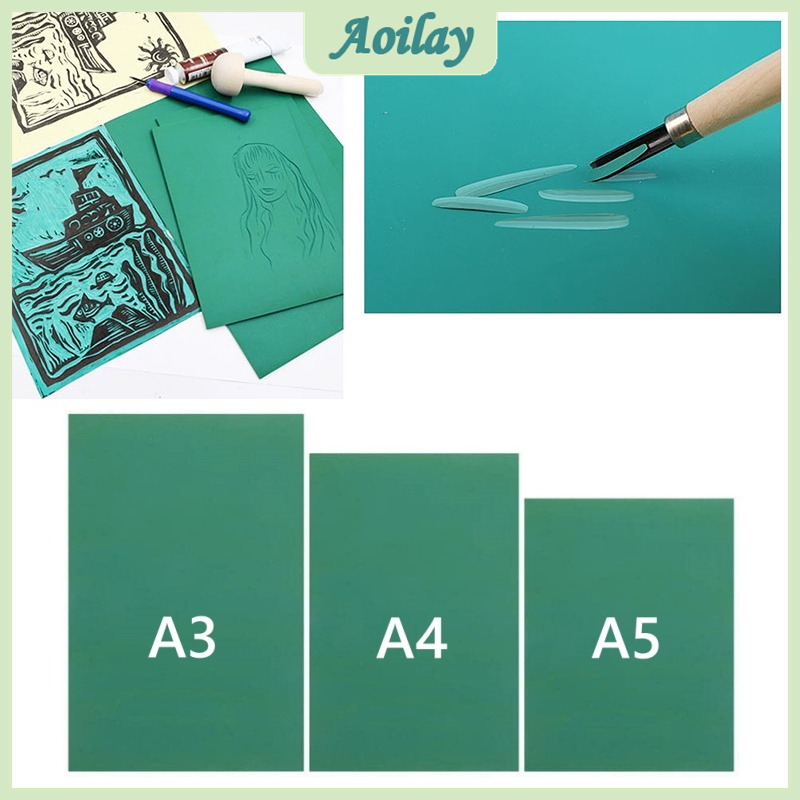 A3/A4/A5 Rubber Carving Block DIY Craft Rubber Engraving Pad Printing ...