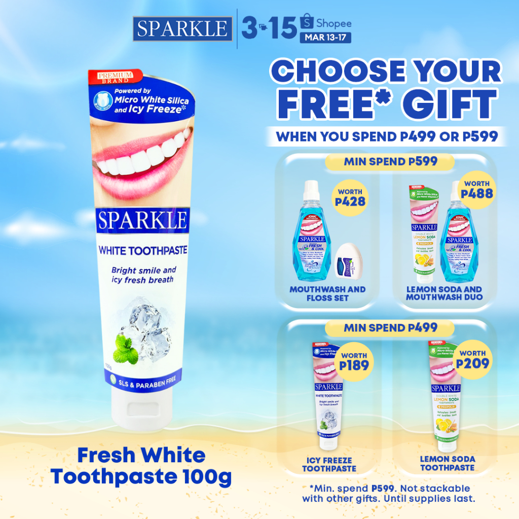 SPARKLE Healthy Whitening Toothpaste Icy Freeze Flavor 100g | Shopee Philippines