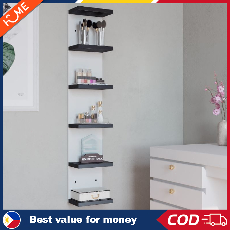Wall-mounted rack, simple storage rack, wooden 3-5 layer storage rack ...
