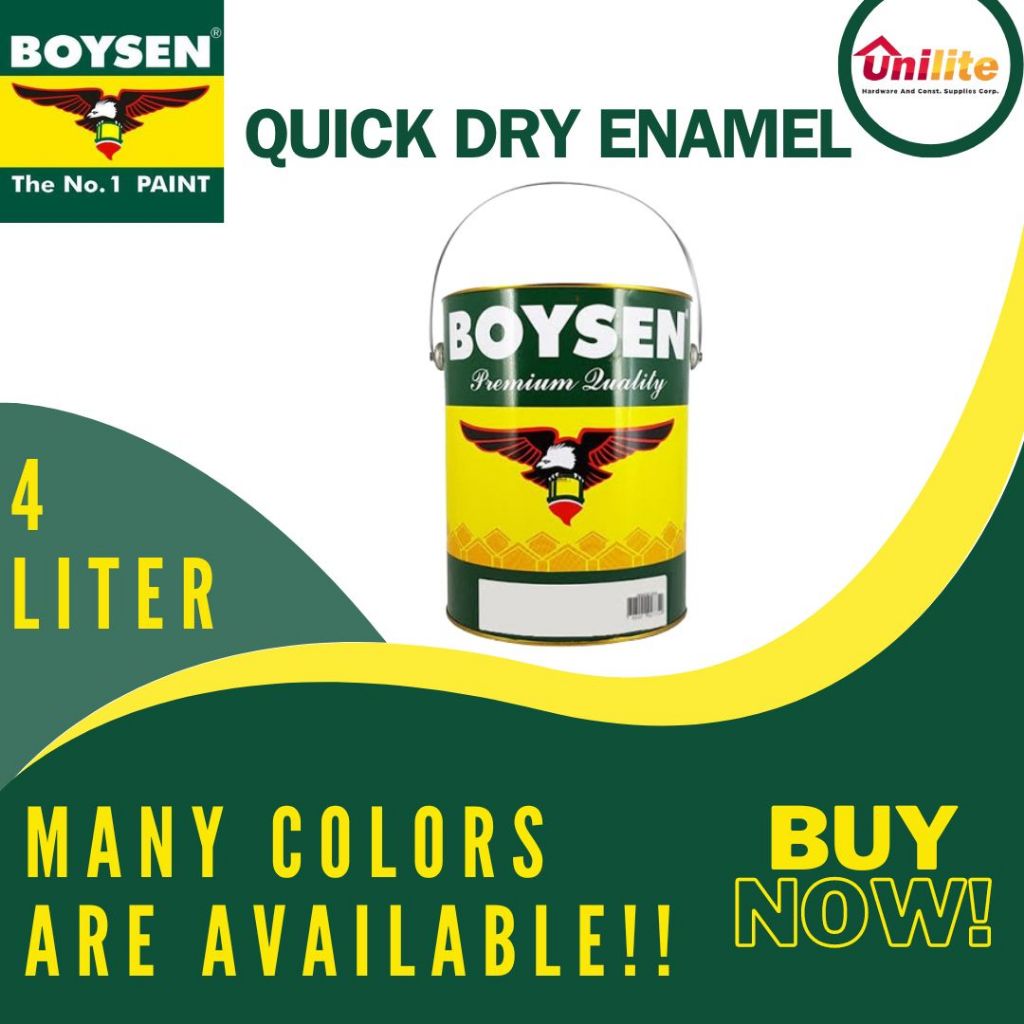 BOYSEN QUICK DRY ENAMEL (1/4 , 1 , 4 LITER) | Shopee Philippines