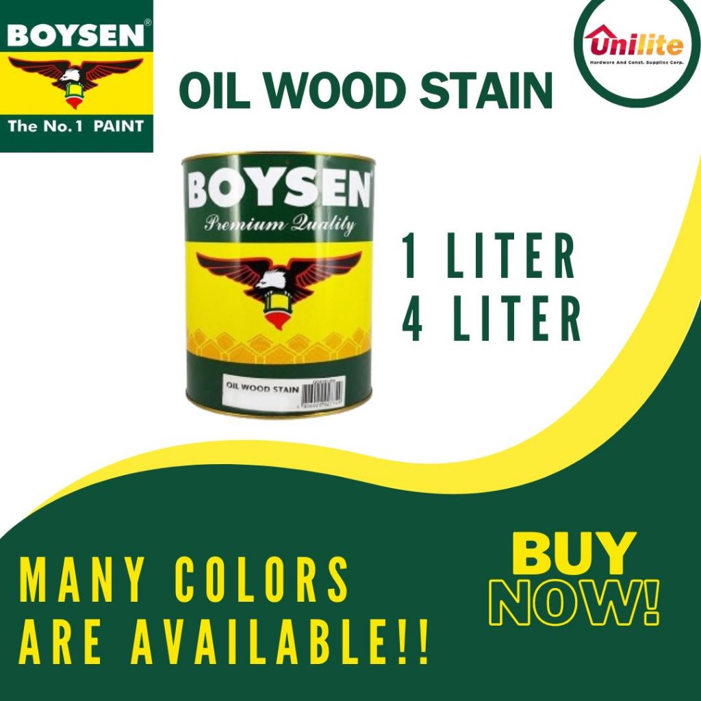 BOYSEN OIL WOOD STAIN (1 & 4 LITER) | Shopee Philippines