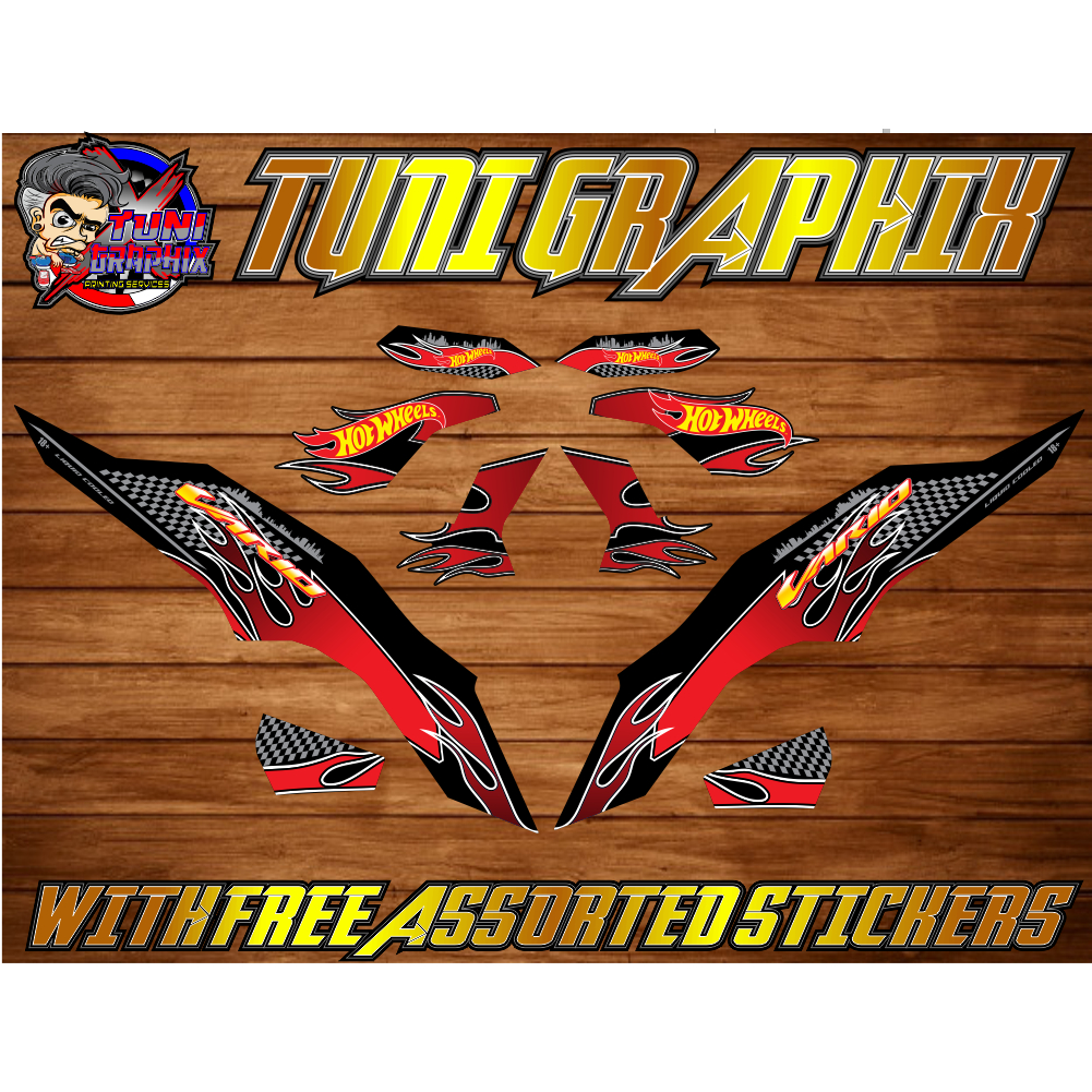 CLICK 125 V3 / V4 DECALS HOTWHEELS VARIO w/freebies | Shopee Philippines