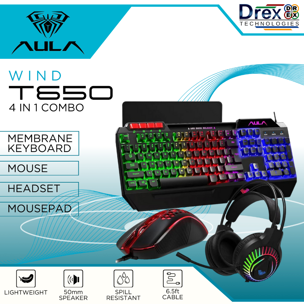 Aula Wind T650 4 in 1 Combo | Shopee Philippines