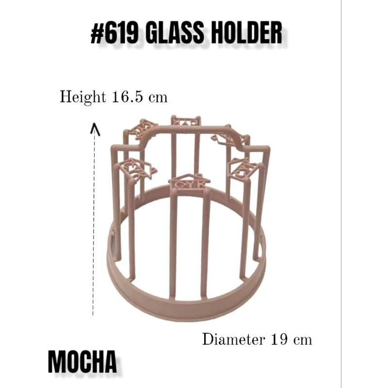 CYK619 Plastic Glass Holder Set Baso Reusable Plastic Cup | Shopee ...