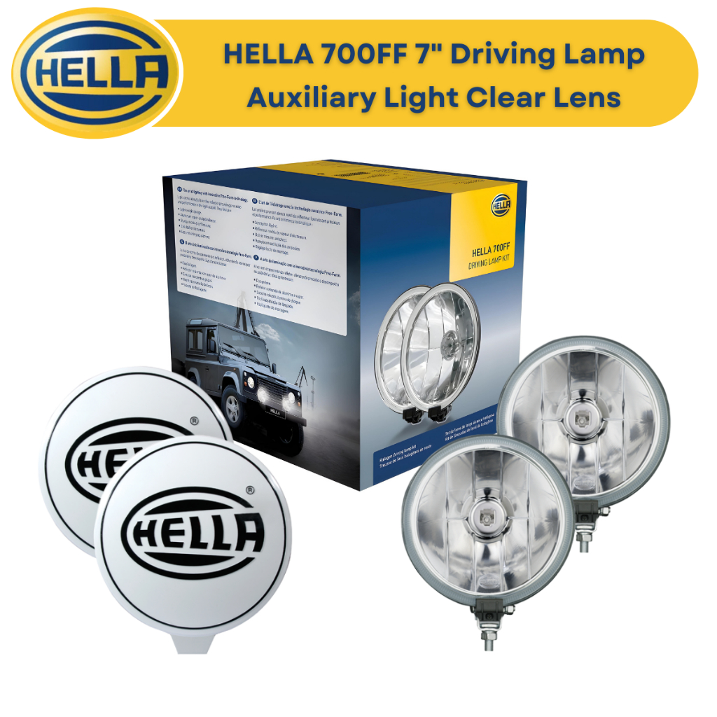 Hella 700Ff 7" Driving Lamp 12V (Set Of 2) - 010 032 801 Auxiliary ...