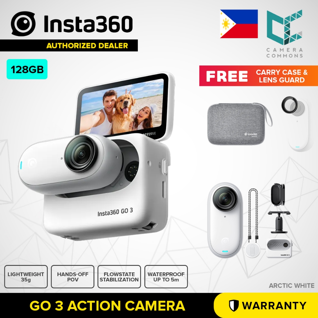 Insta360 GO 3 Action Camera Waterproof Tiny Mighty Small Portable Vlogging Touchscreen for ...