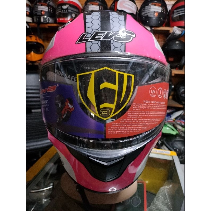 Lev3 Helmet Full Face Dual Visor Shift Pink | Shopee Philippines
