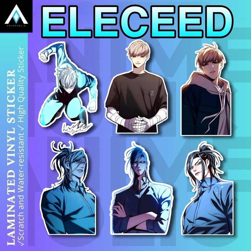 JIWOO , KAYDEN BREAK ELECEED MANHWA LAMINATED VINYL STICKERS ...