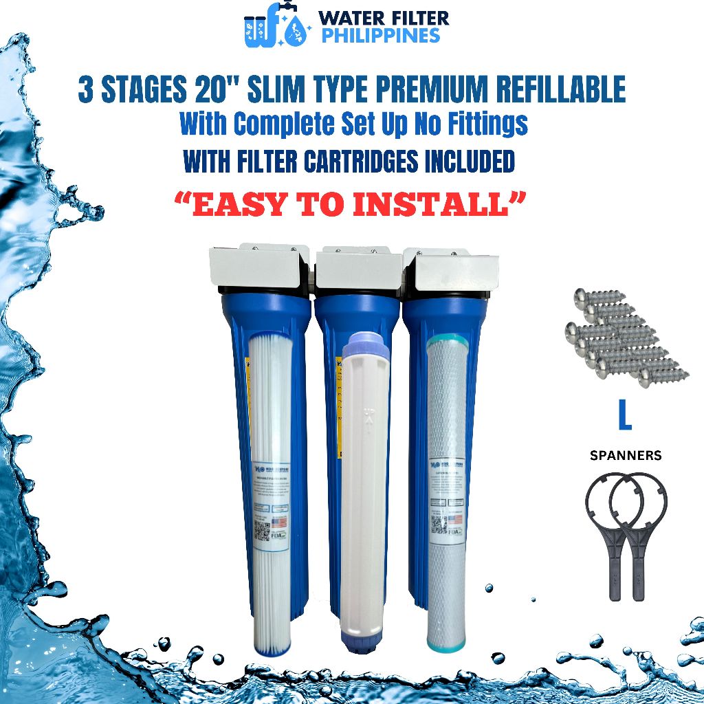 3 Stages Water Filter Refillable Deepwell Premium Heavy Duty Complete ...
