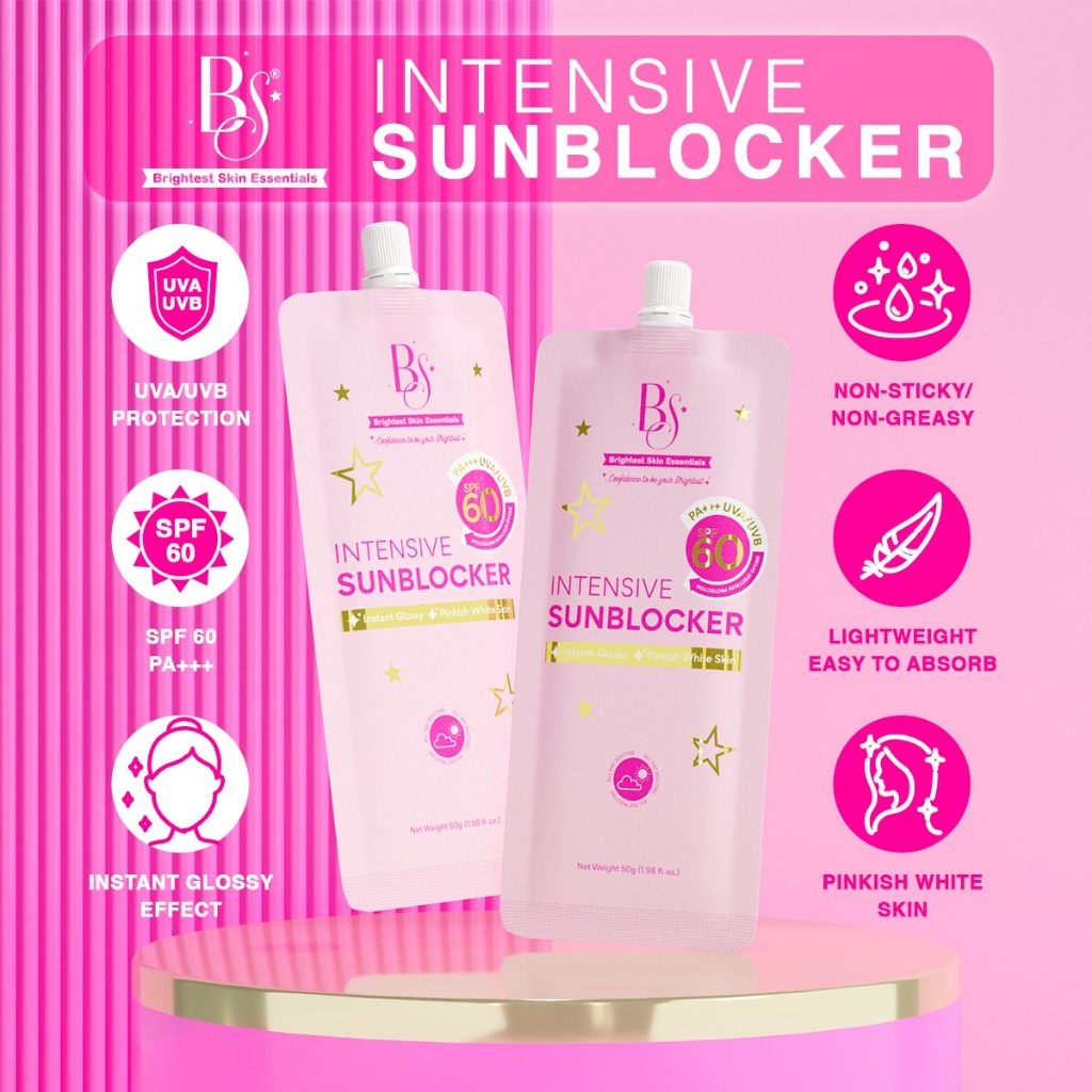 BS Intensive Sunblocker SPF60 PA+++ UVA/UVB Pinkish White Skin Sun ...