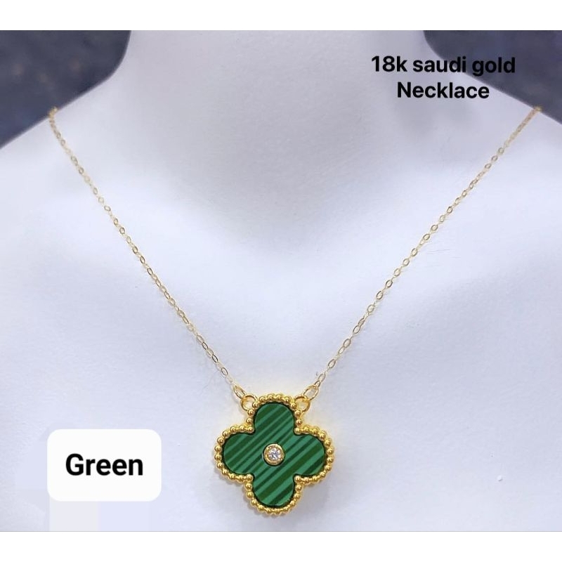 COD ️18K SAUDI GOLD LIGHTWEIGHT PAWNABLE CENTERCHAIN VCA NECKLACE ...