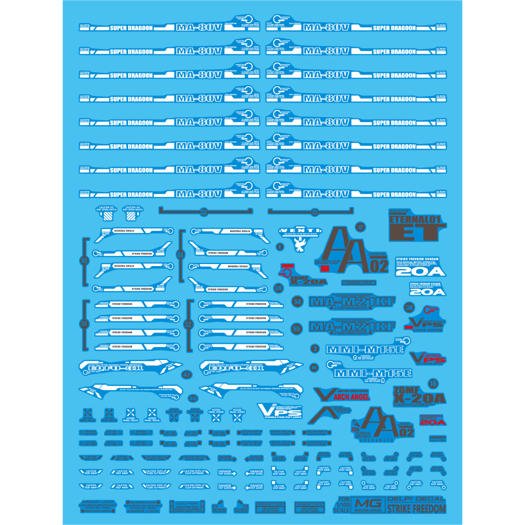 Delpi Decal MG Strike Freedom Holo Waterslide Decal | Shopee Philippines