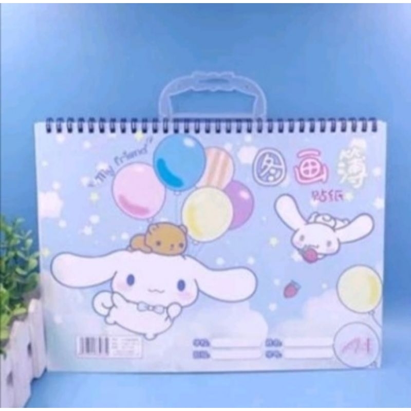 Sanrio character design drawing pad with handle and sticker for kids ...